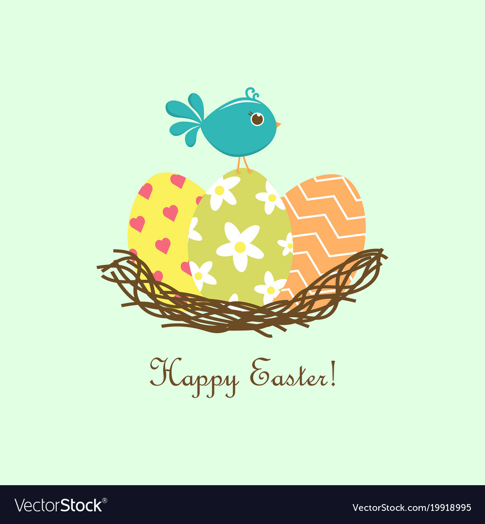 Happy easter background Royalty Free Vector Image