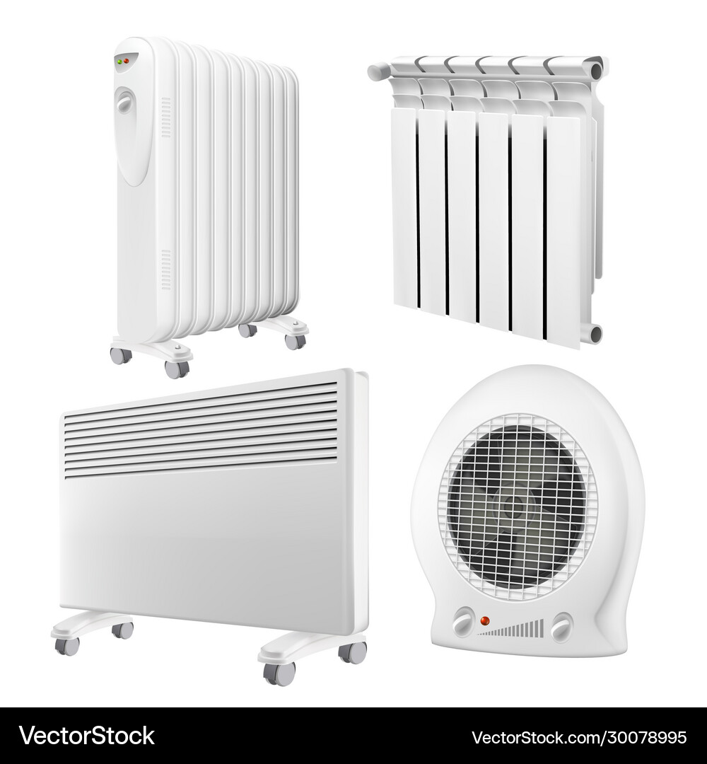 Heater radiator appliance collection set Vector Image