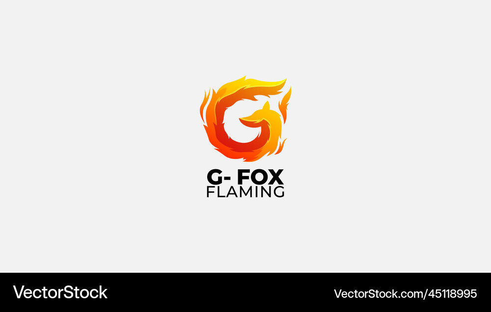 Letter g fox logo design template symbol Vector Image
