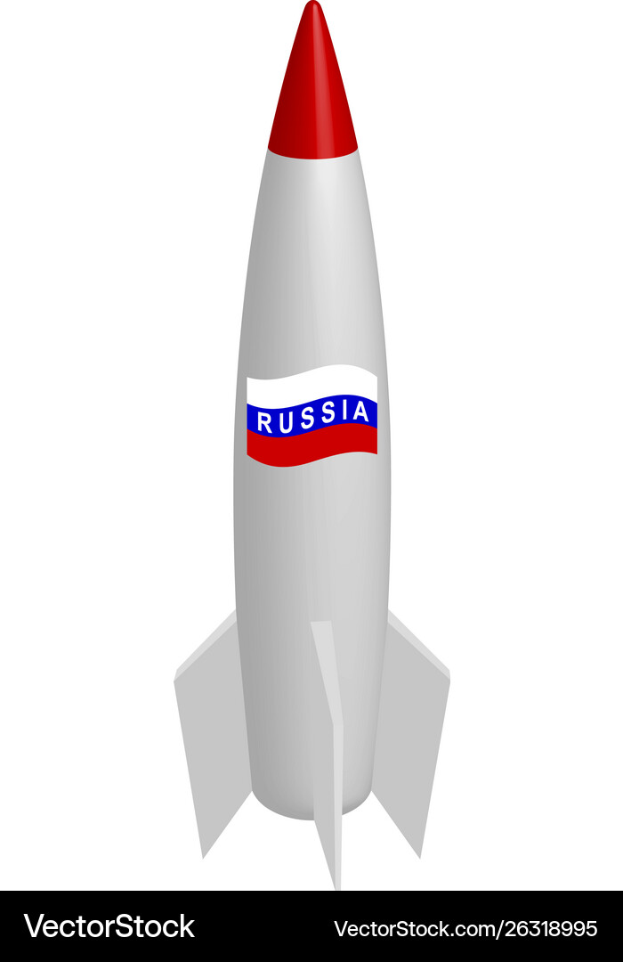 Russian military missile Royalty Free Vector Image