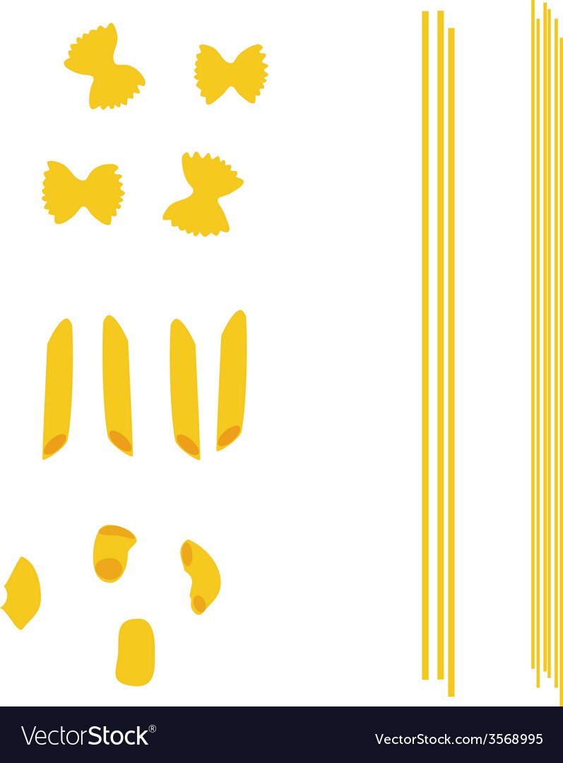 Spaghetti set Royalty Free Vector Image - VectorStock