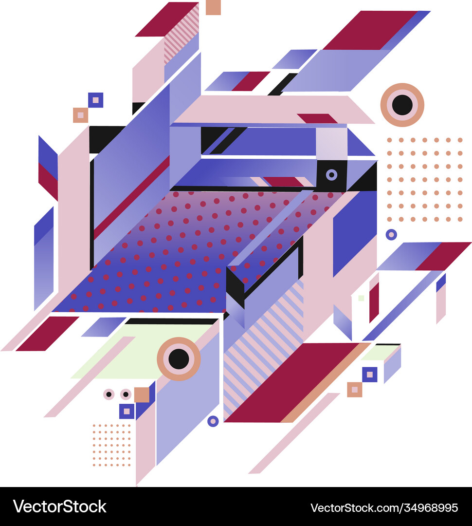 Triangle geometric 3d forms modern info banner Vector Image