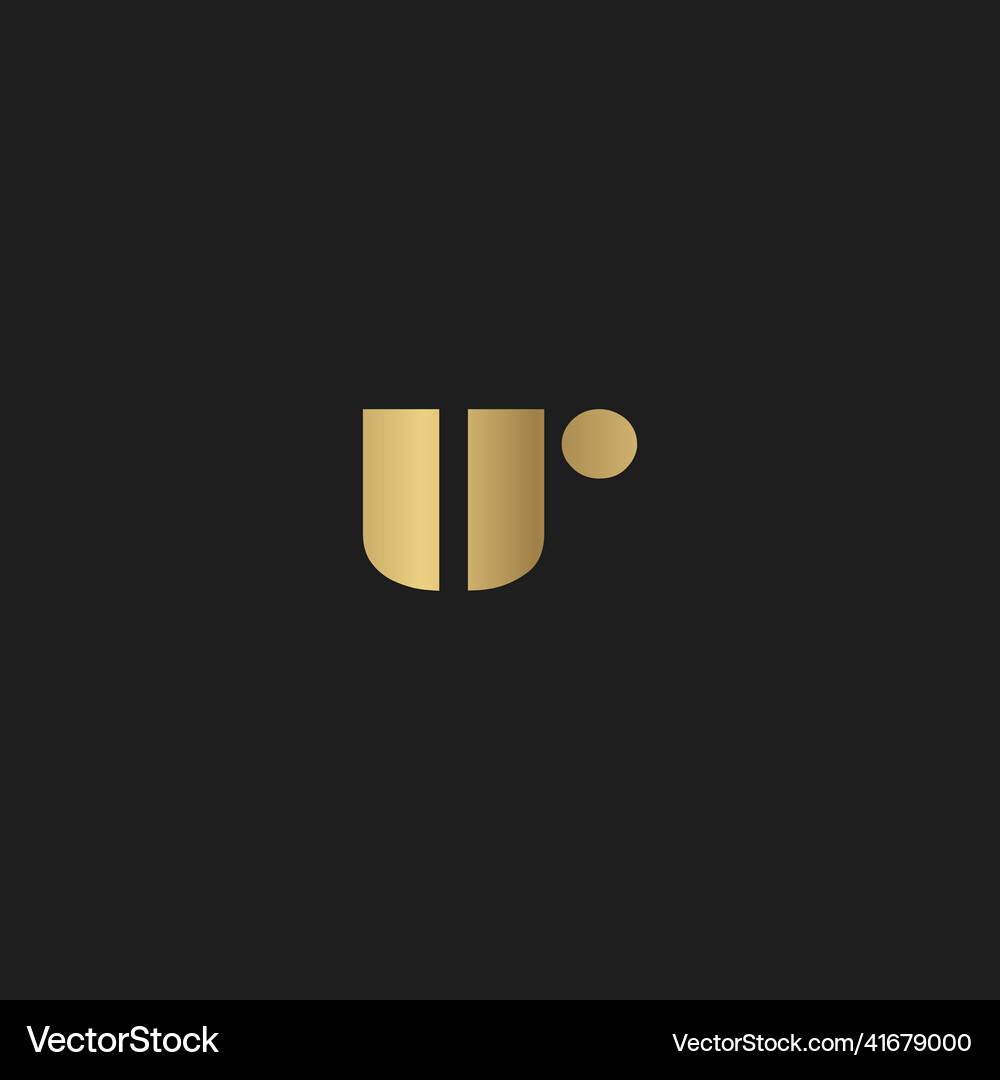 Alphabet initials logo ur ru u and r Royalty Free Vector