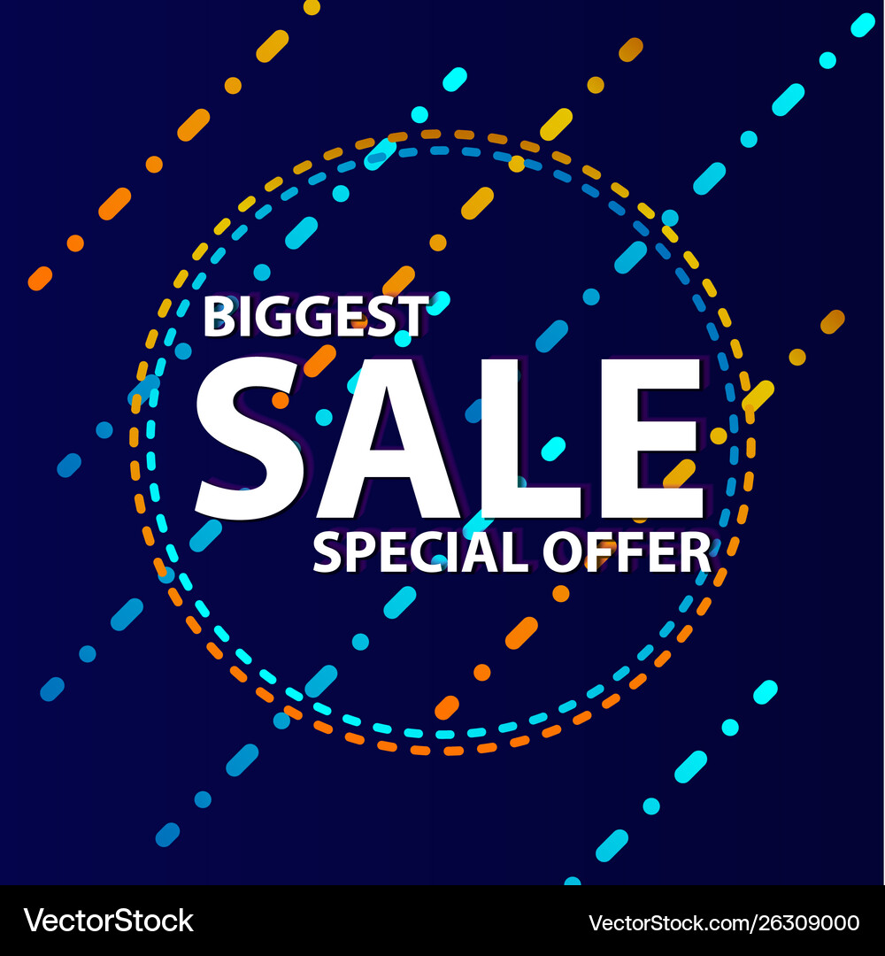 Biggest sale special offer background Royalty Free Vector