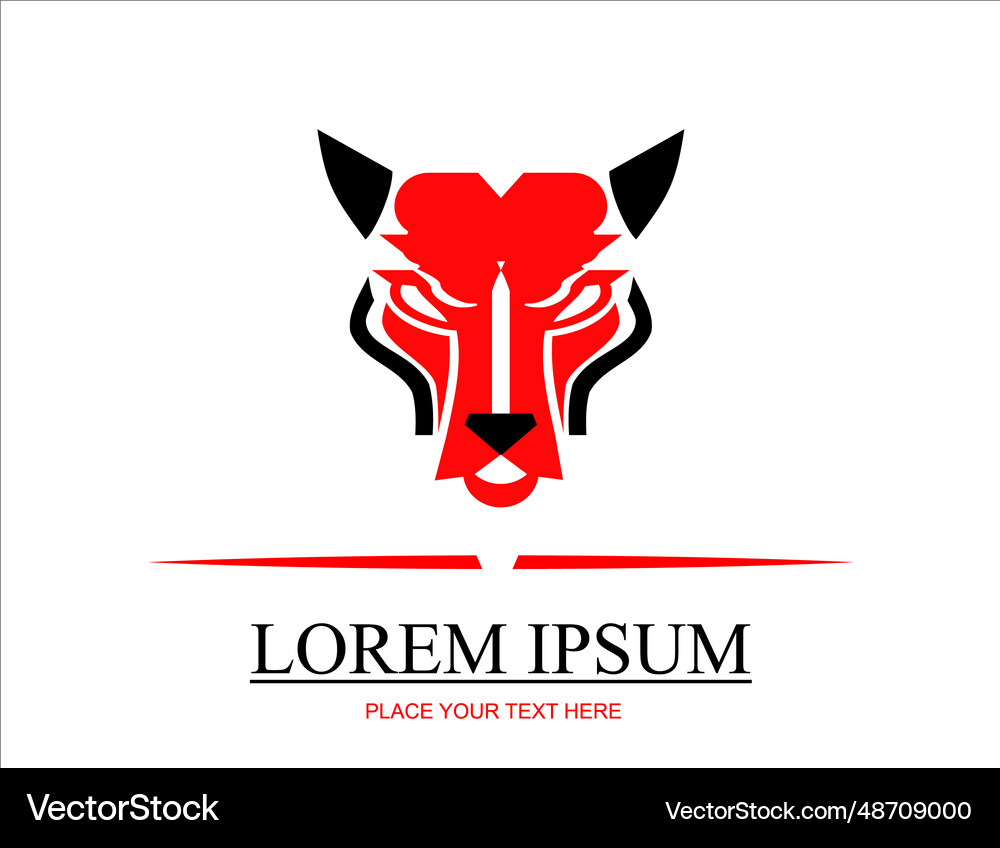 Cat panther wild cat head icon Royalty Free Vector Image