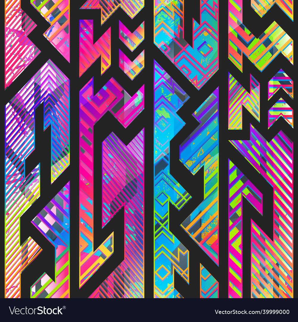 Colored geometric seamless pattern Royalty Free Vector Image