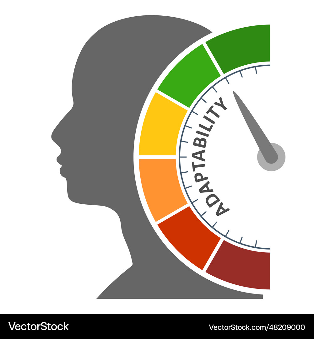 Concept of human adaptability development of Vector Image