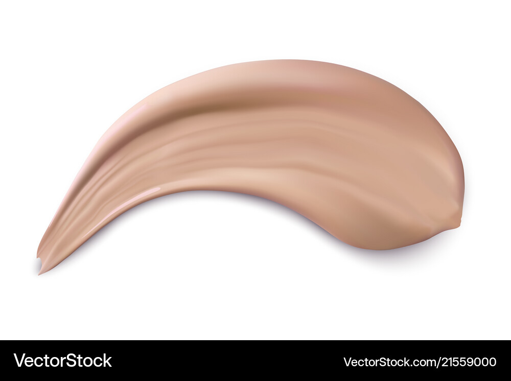 Cosmetic concealer realistic brown cream texture Vector Image