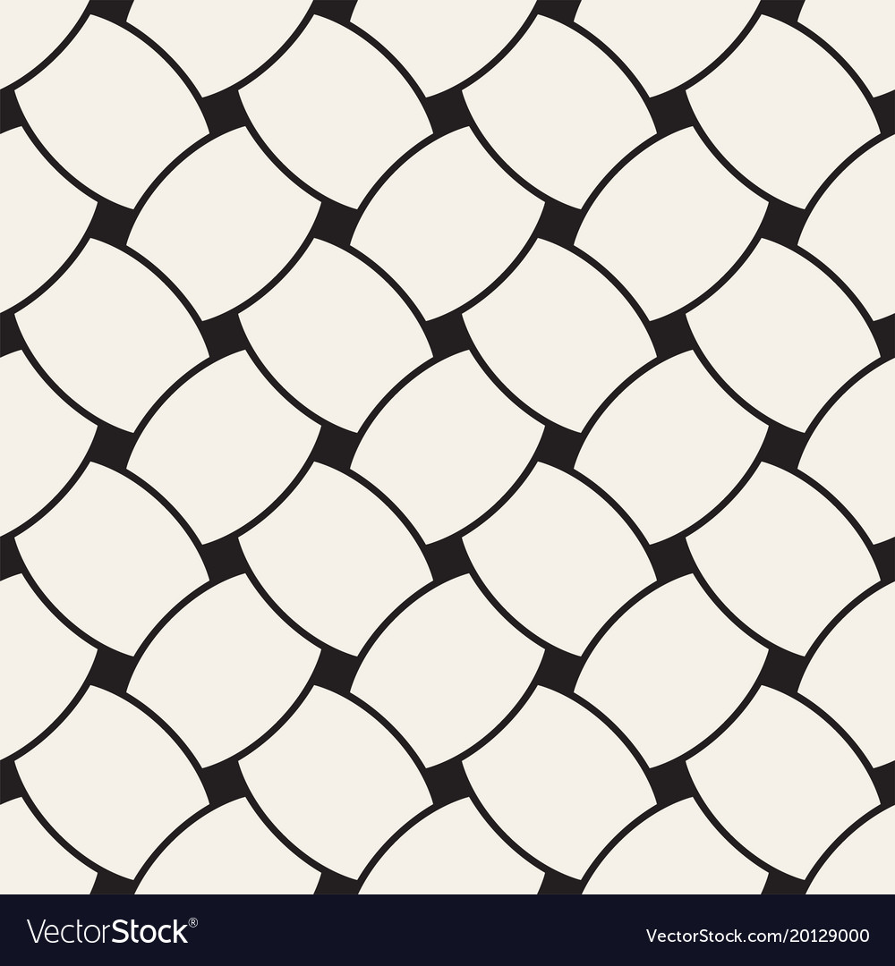 Geometric seamless pattern with curved Royalty Free Vector