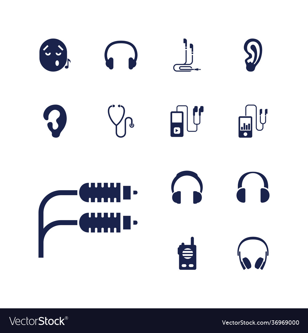 Listen icons Royalty Free Vector Image - VectorStock