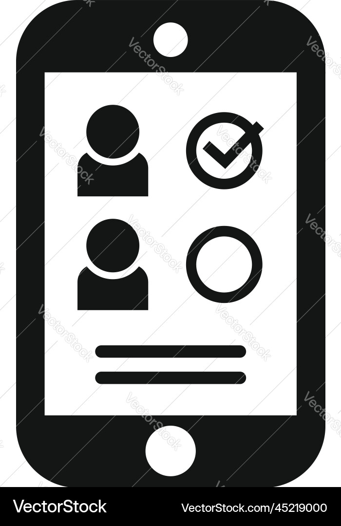 Online phone choice icon simple democracy Vector Image