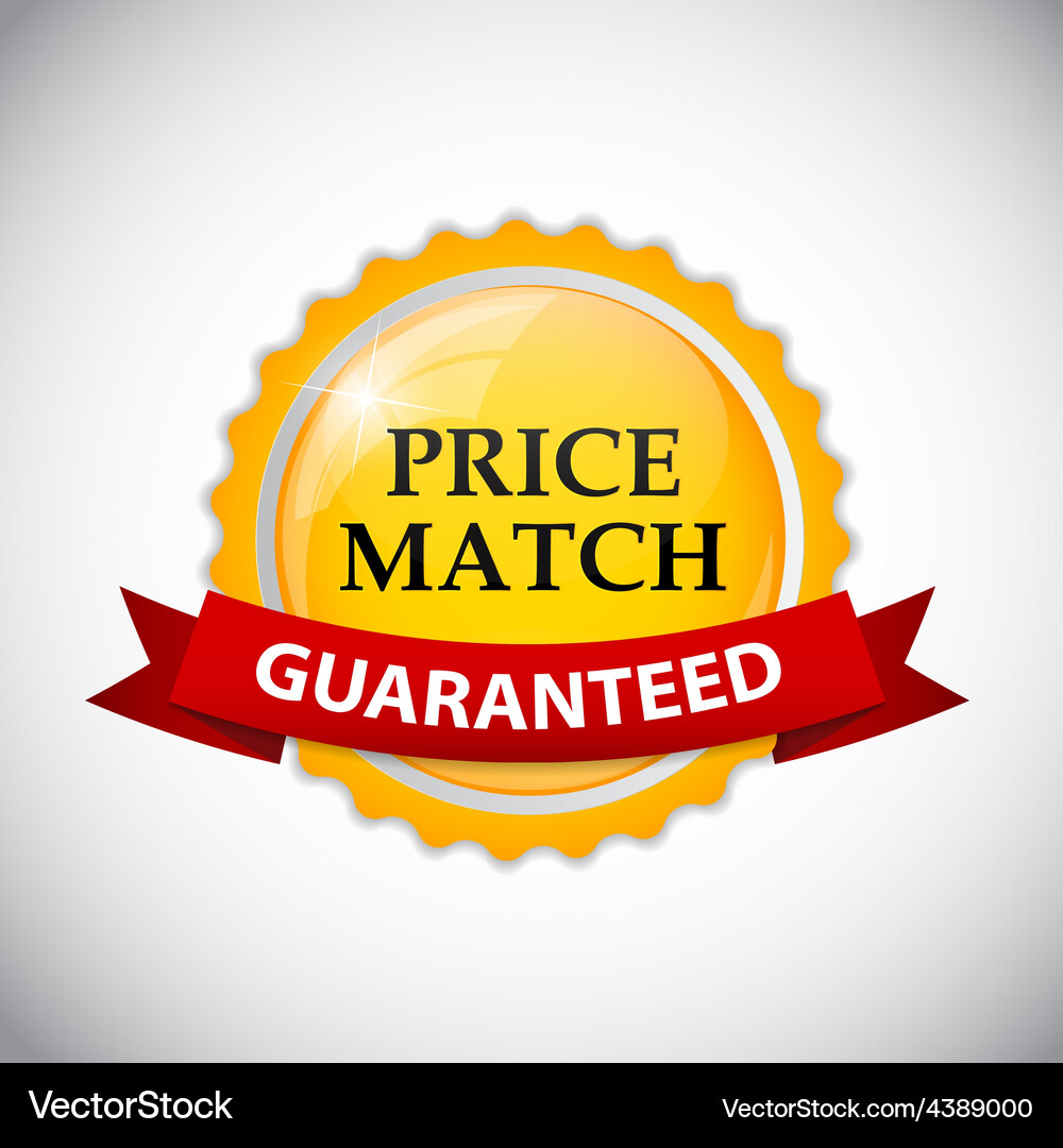 Price match label Royalty Free Vector Image - VectorStock