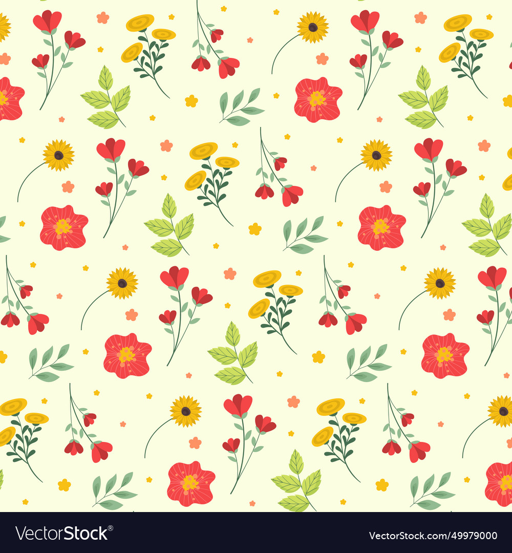 Spring pattern design isolated on white background