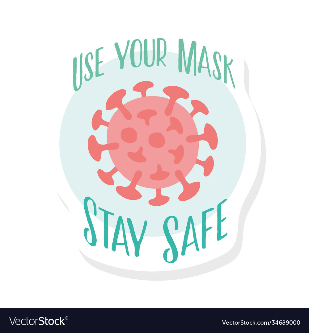 Use your mask lettering campaign with covid19 Vector Image