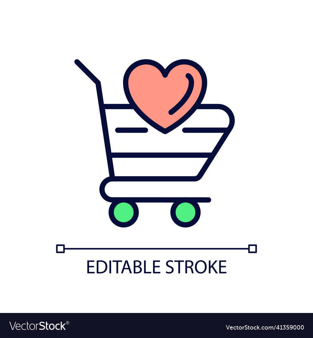 Wish list pixel perfect rgb color icon Royalty Free Vector