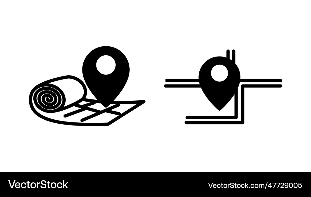 Address icon location icon symbol pin Royalty Free Vector