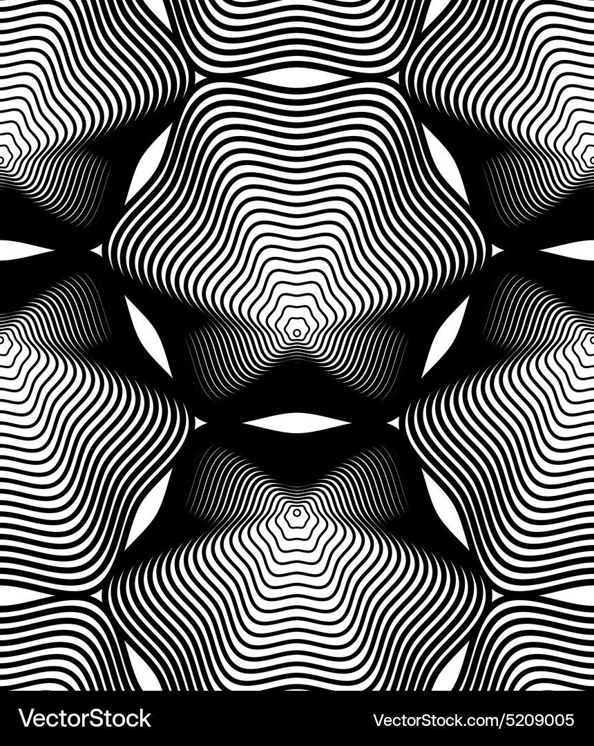 Black and white ornamental pattern seamless art Vector Image