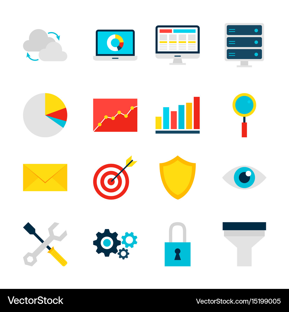 Business analytics objects Royalty Free Vector Image
