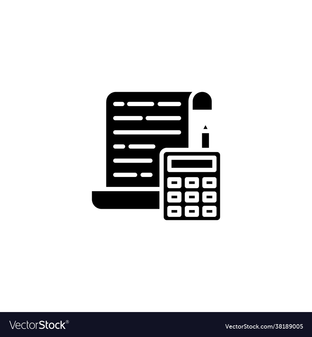 Calculator icon in logotype Royalty Free Vector Image