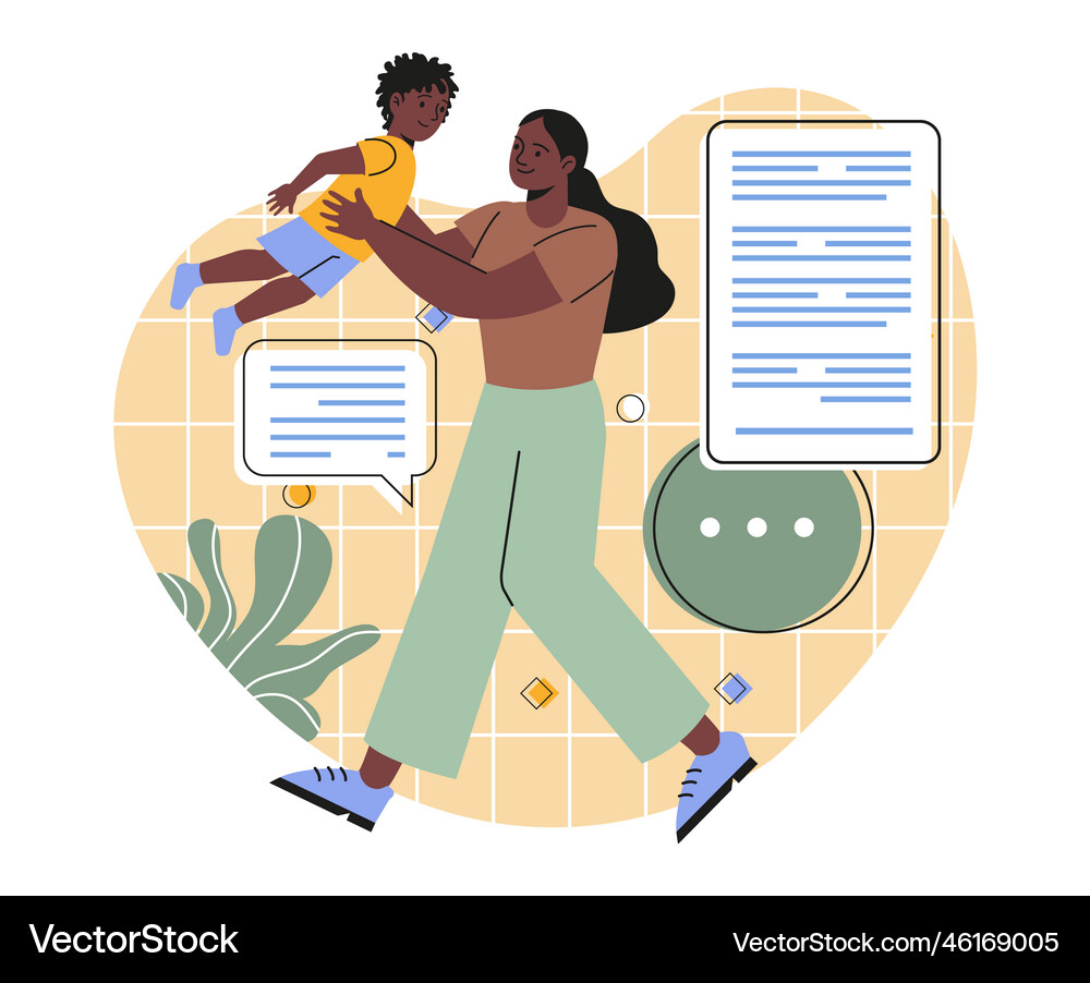 Family spending time together Royalty Free Vector Image