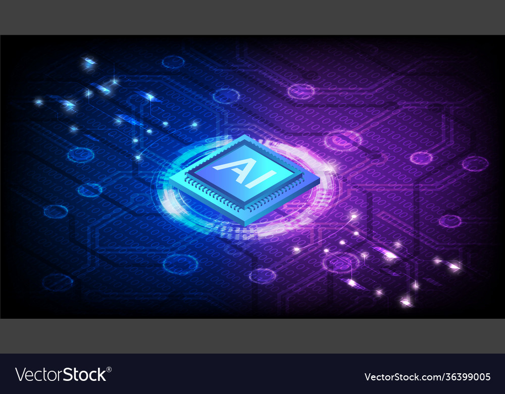Isometric artificial intelligence Royalty Free Vector Image