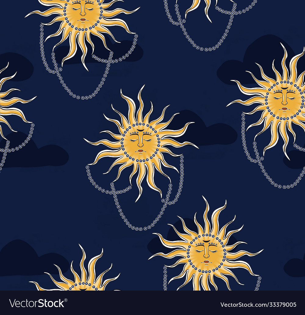Magic moon night pattern Royalty Free Vector Image