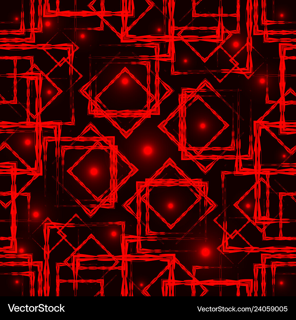 Red diamonds and squares with highlights Vector Image