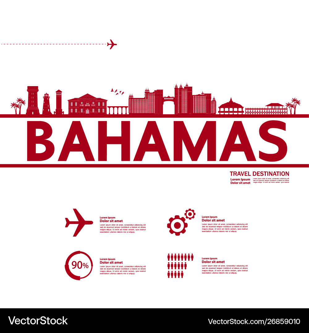Bahamas travel destination Royalty Free Vector Image