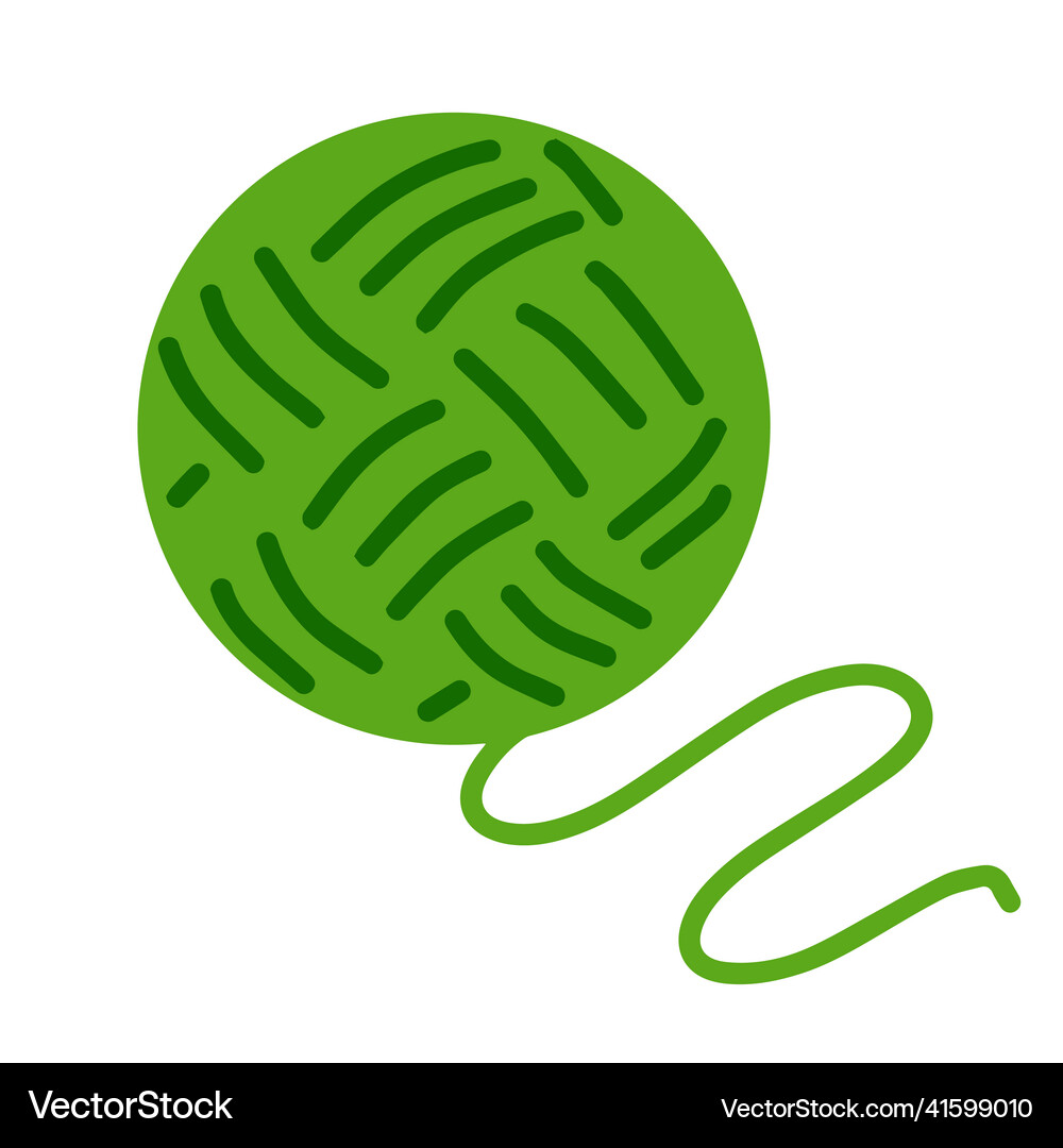 Ball of woolen threads hobbies knitting Royalty Free Vector