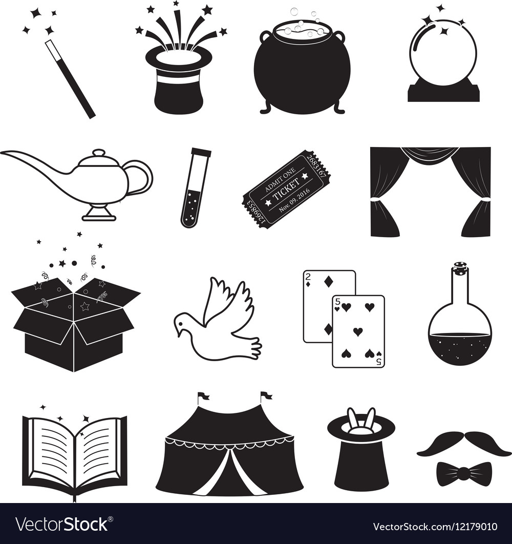 Magic Related Icons Set Royalty Free Vector Image