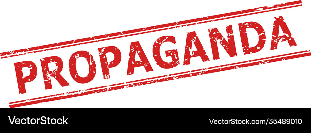 Propaganda stamp seal with scratched style Vector Image