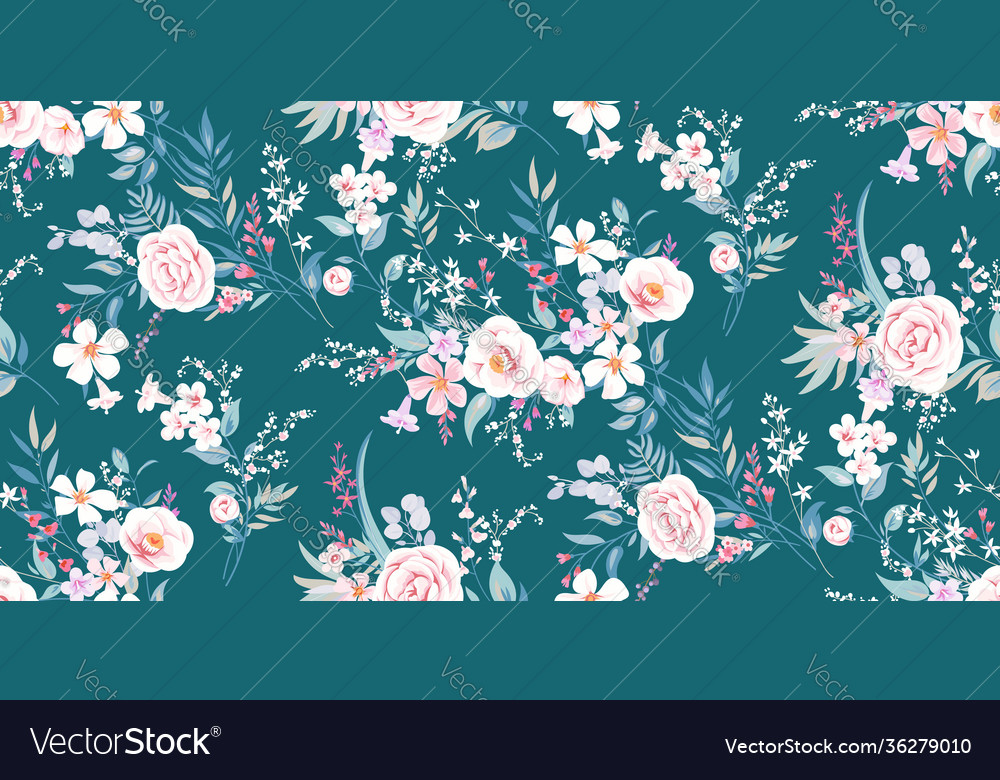 Seamless spring floral background 1 Royalty Free Vector