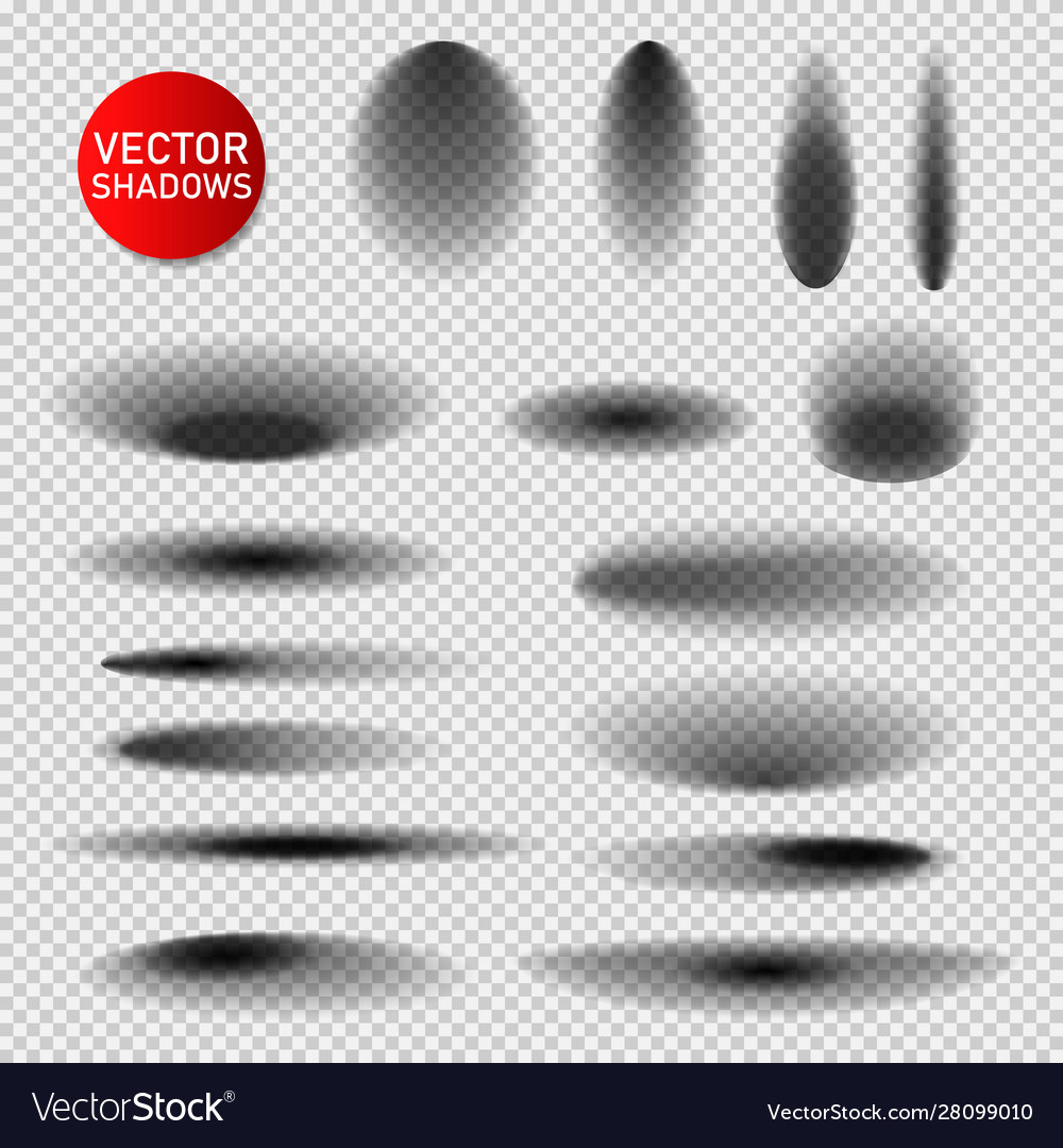 Shadows set Royalty Free Vector Image - VectorStock
