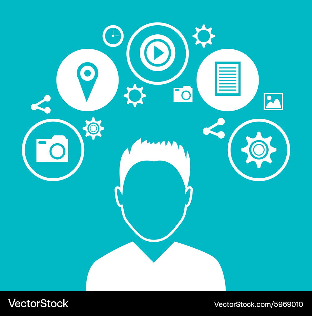 Social media entertainment graphic design Vector Image