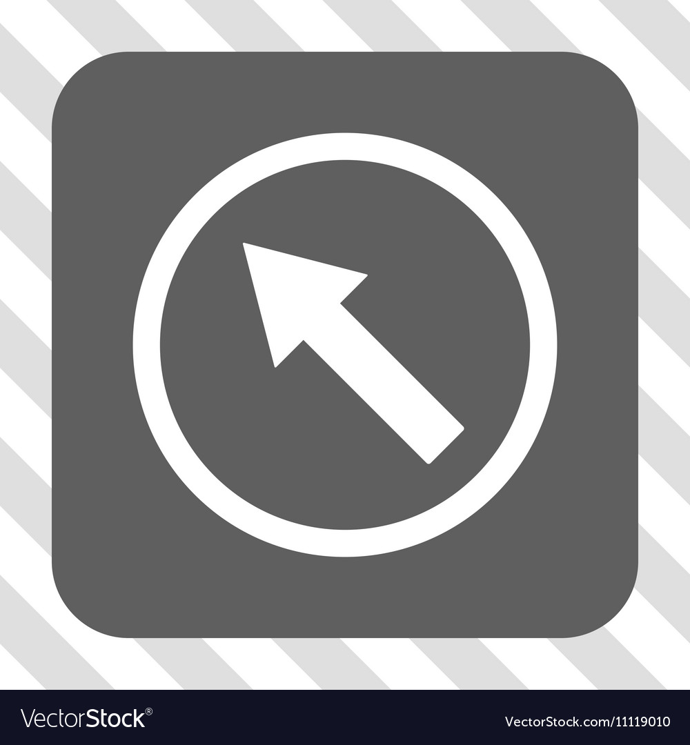 Up-left rounded arrow square button Royalty Free Vector