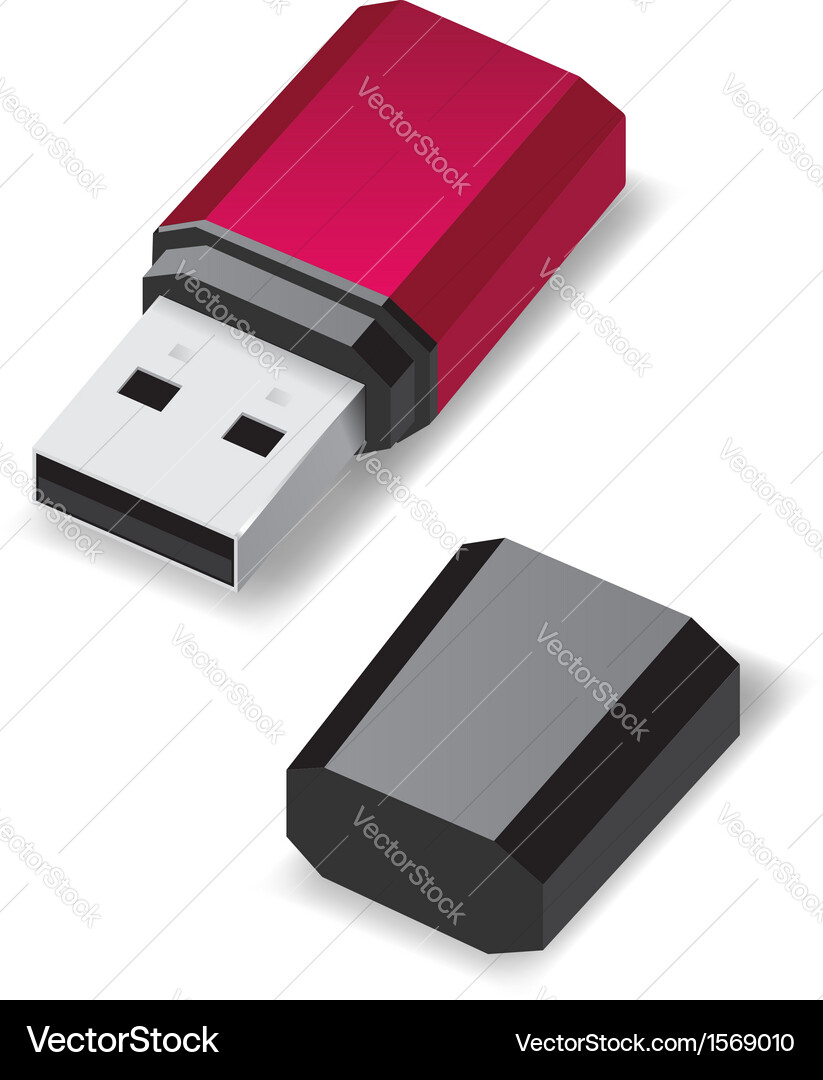 Usb flash drive Royalty Free Vector Image - VectorStock