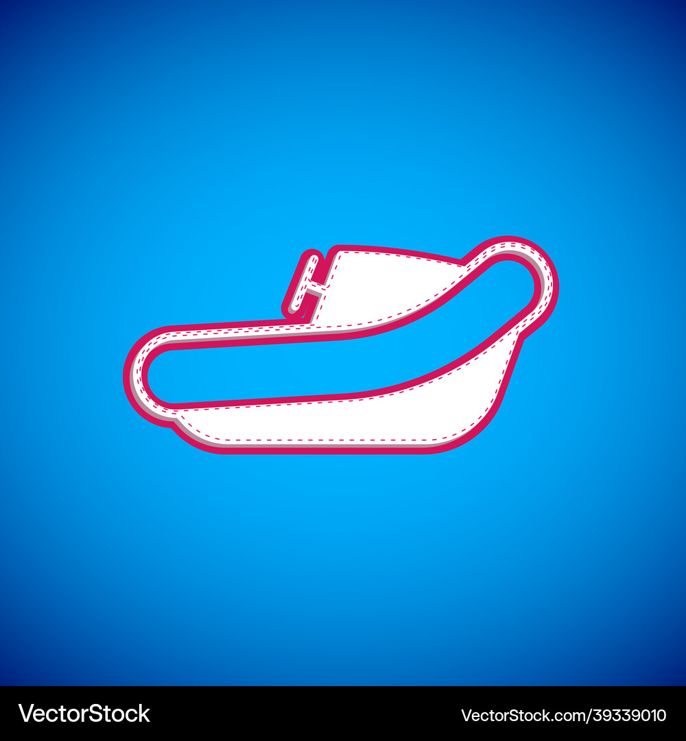White inflatable boat with outboard motor icon Vector Image