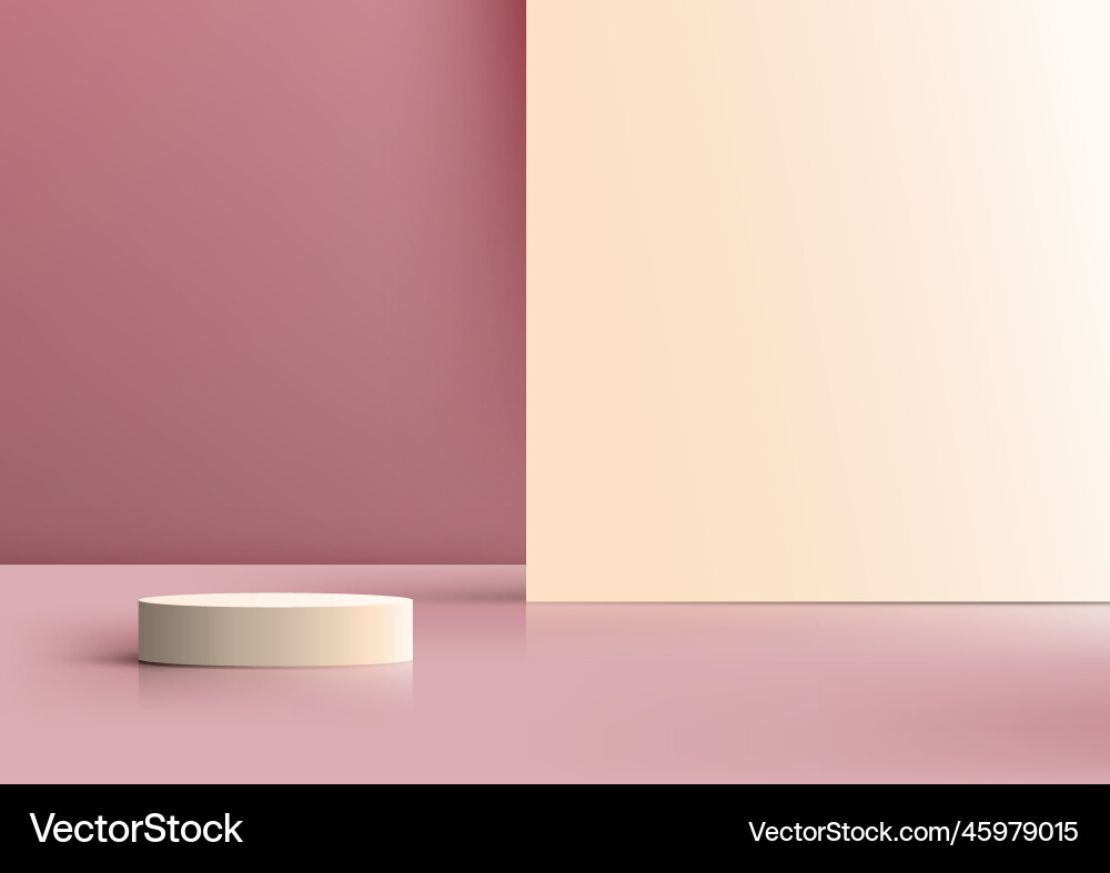 3d realistic empty podium stand product display Vector Image