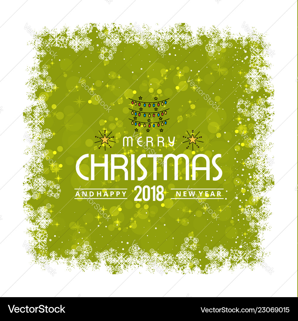 Christmas greetings card with typography Vector Image