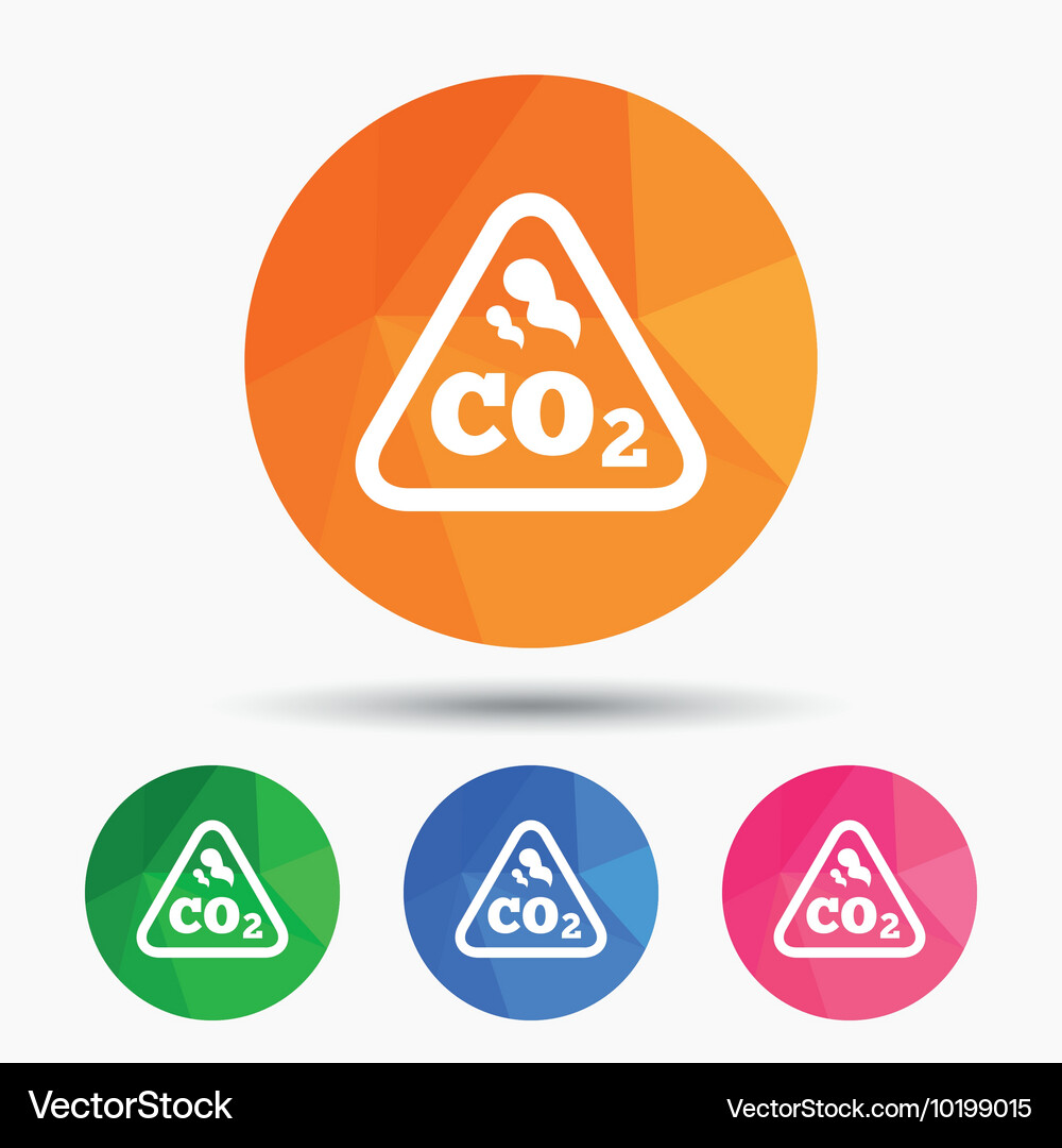 Co2 carbon dioxide formula sign icon chemistry Vector Image