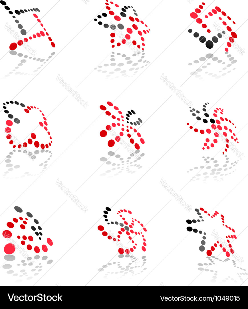 Color abstract pictograms set Royalty Free Vector Image