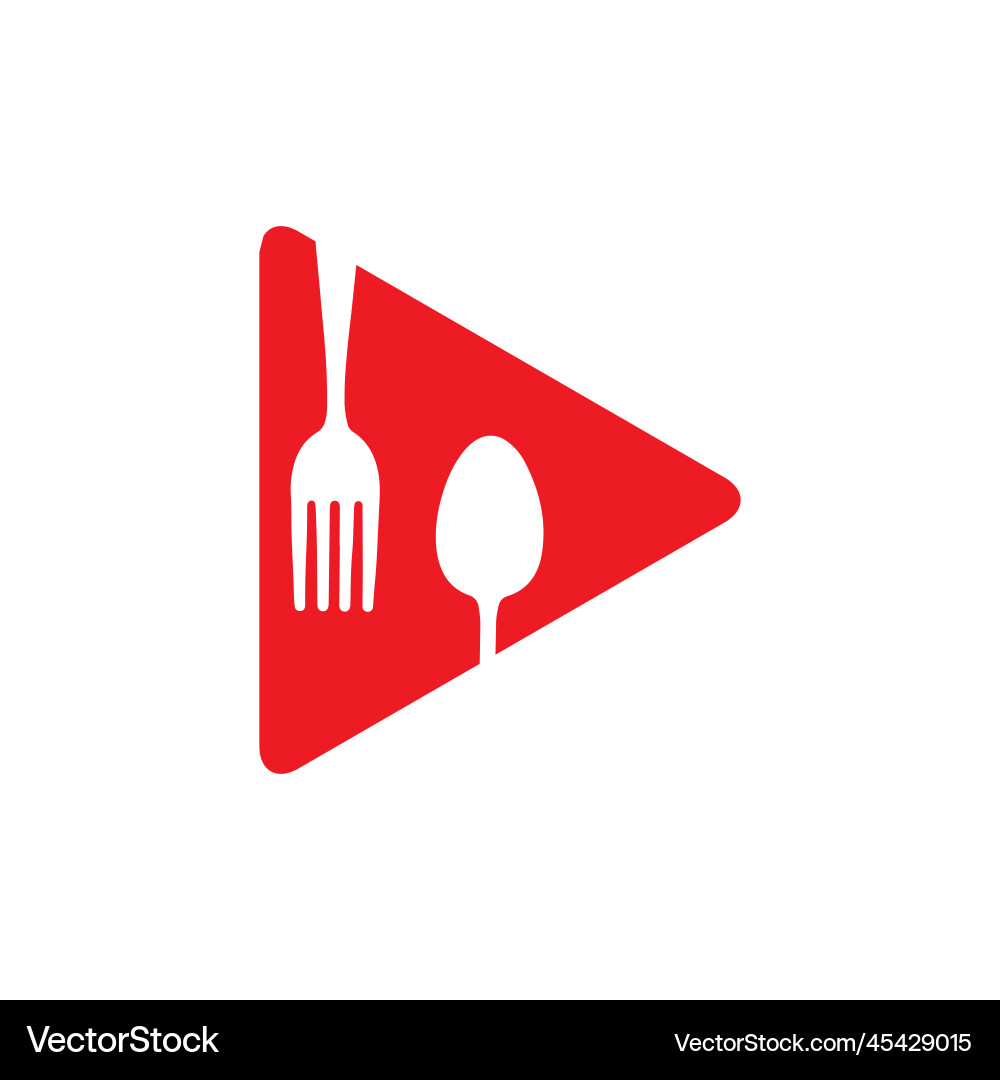 Food play icon logo Royalty Free Vector Image - VectorStock