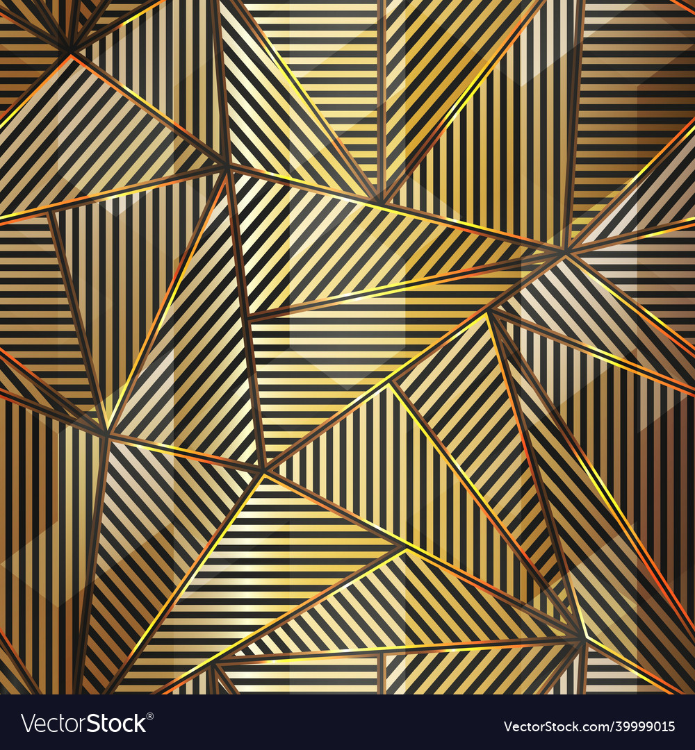 Gold triangle seamless pattern Royalty Free Vector Image