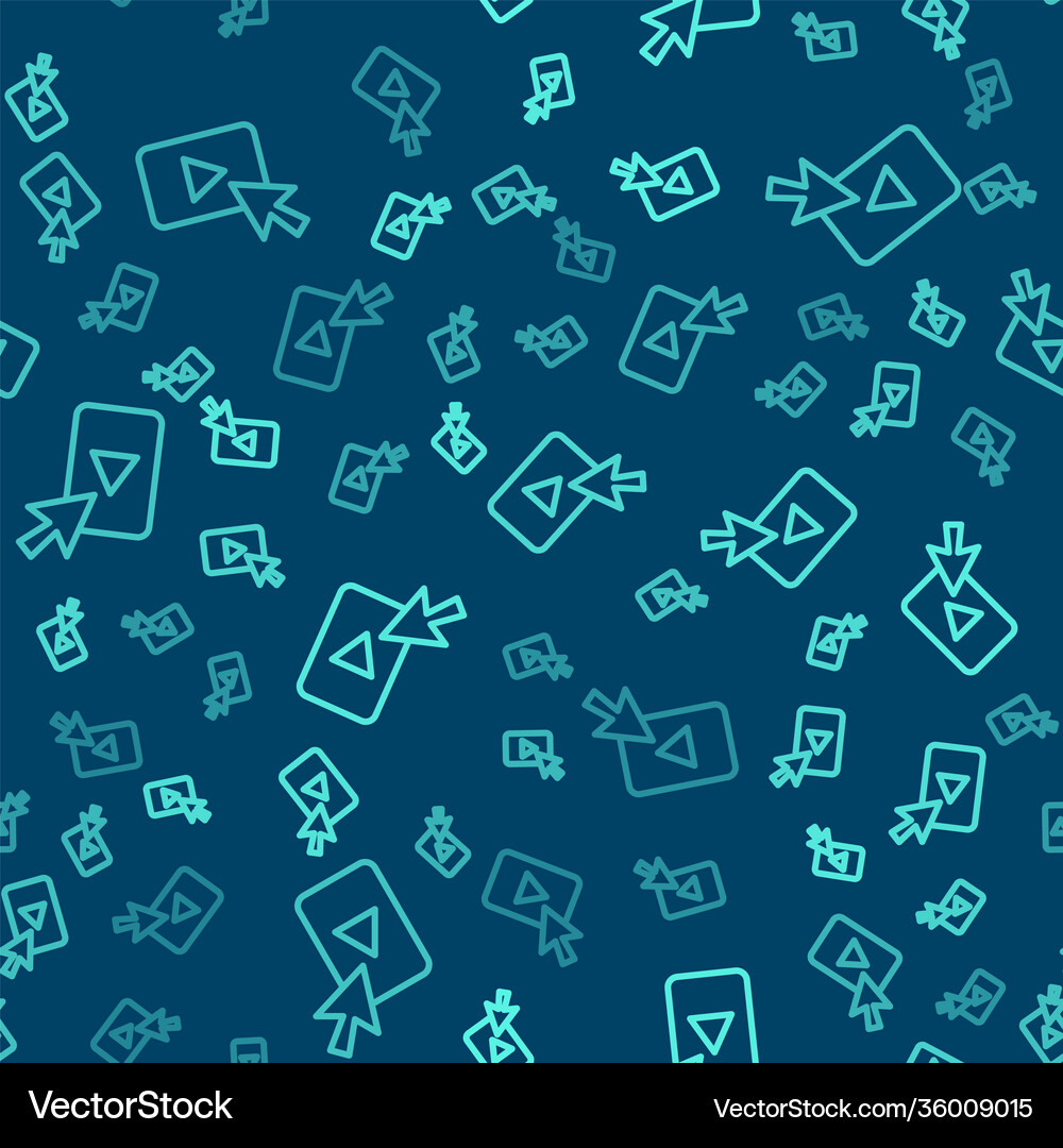 Green line advertising icon isolated seamless Vector Image