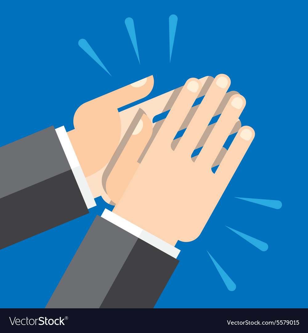 Hands clapping applause Royalty Free Vector Image