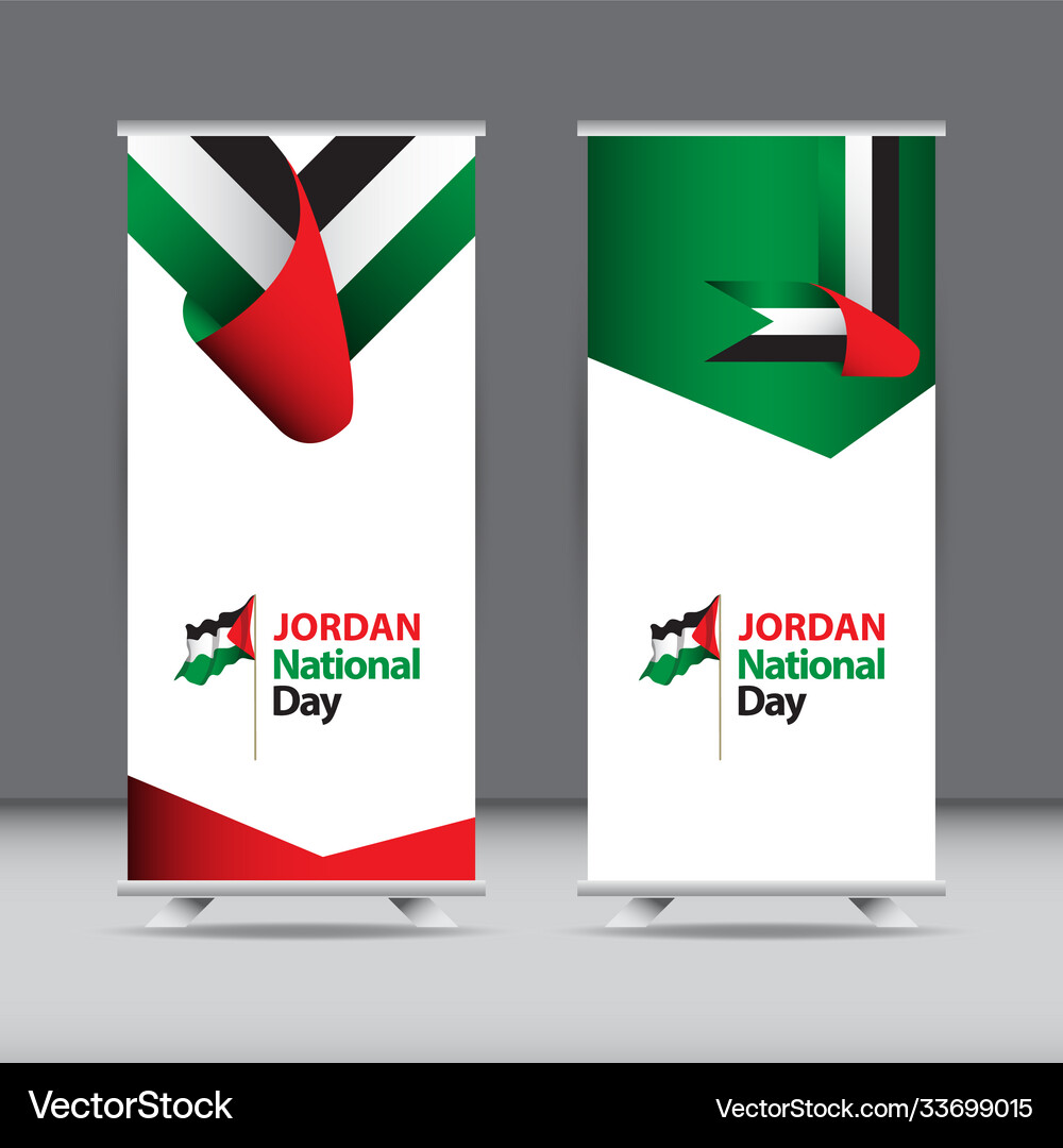 Happy jordan independence day celebration Vector Image