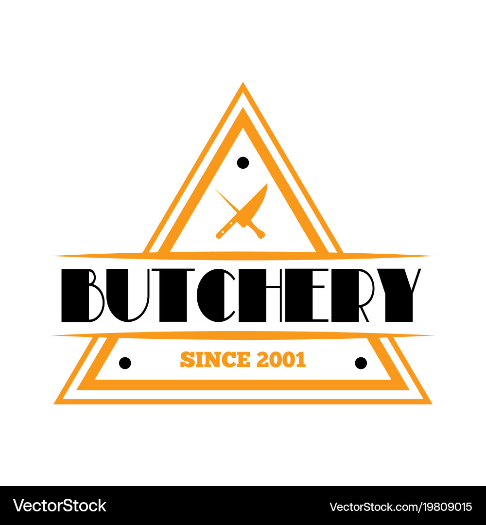 Set butchery labels badges and design Royalty Free Vector