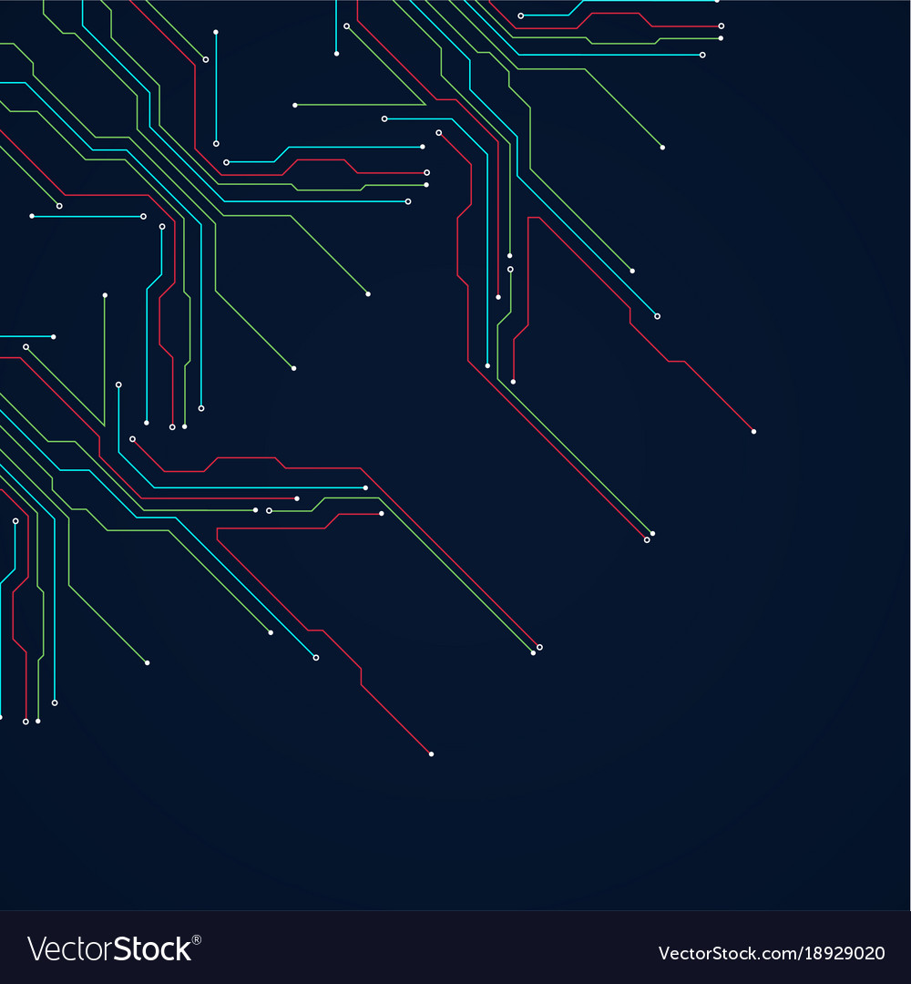 Abstract technology circuit board communication Vector Image