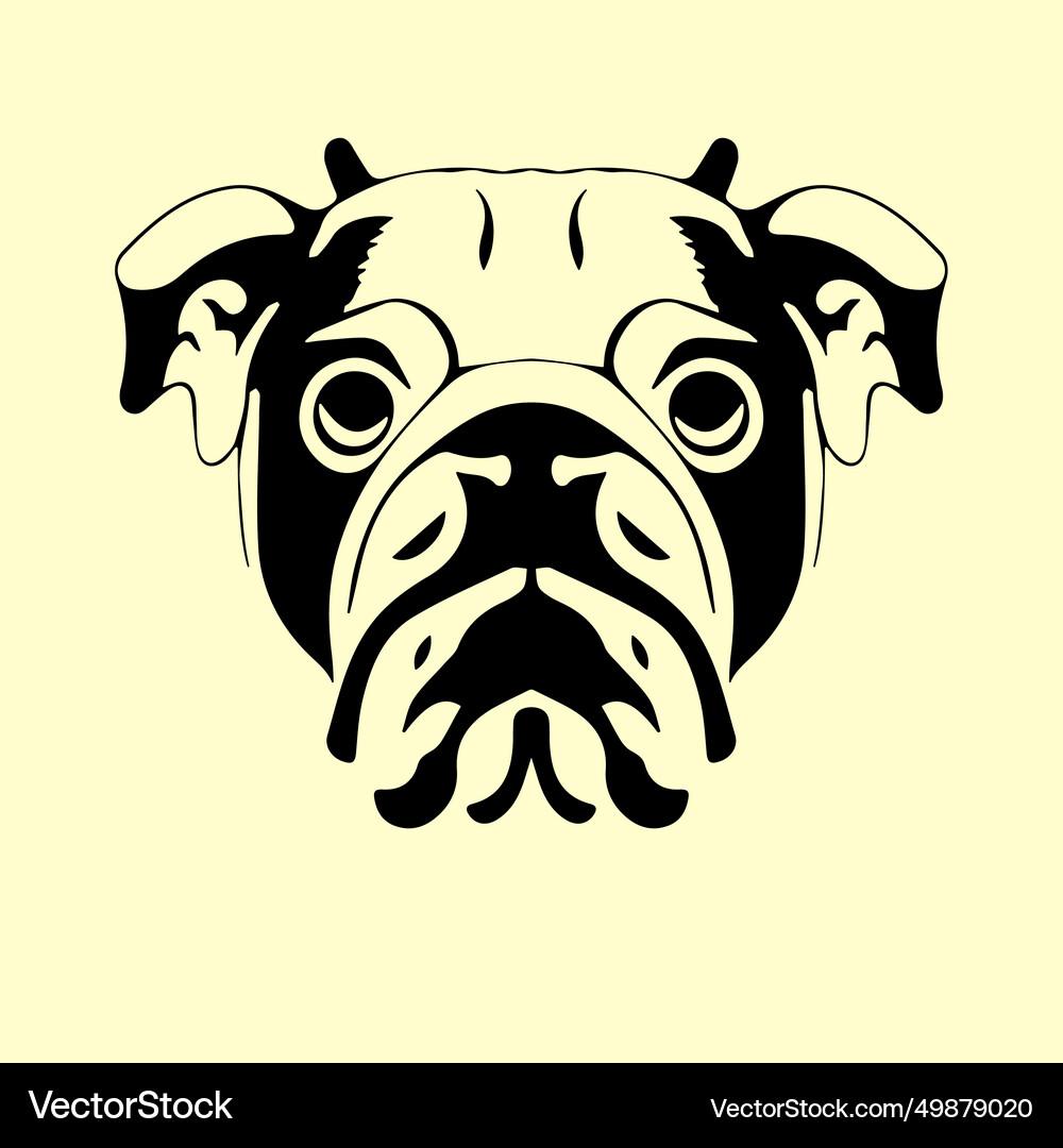 Bulldog logo design icon symbol Royalty Free Vector Image