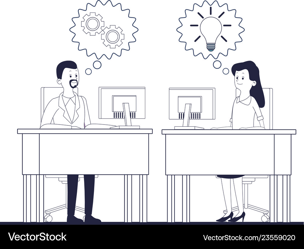 Business coworkers executives Royalty Free Vector Image